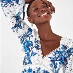 FARM Rio | Dresses | Farm Rio Emmanuelle Floral Embroidered Maxi Dress ...